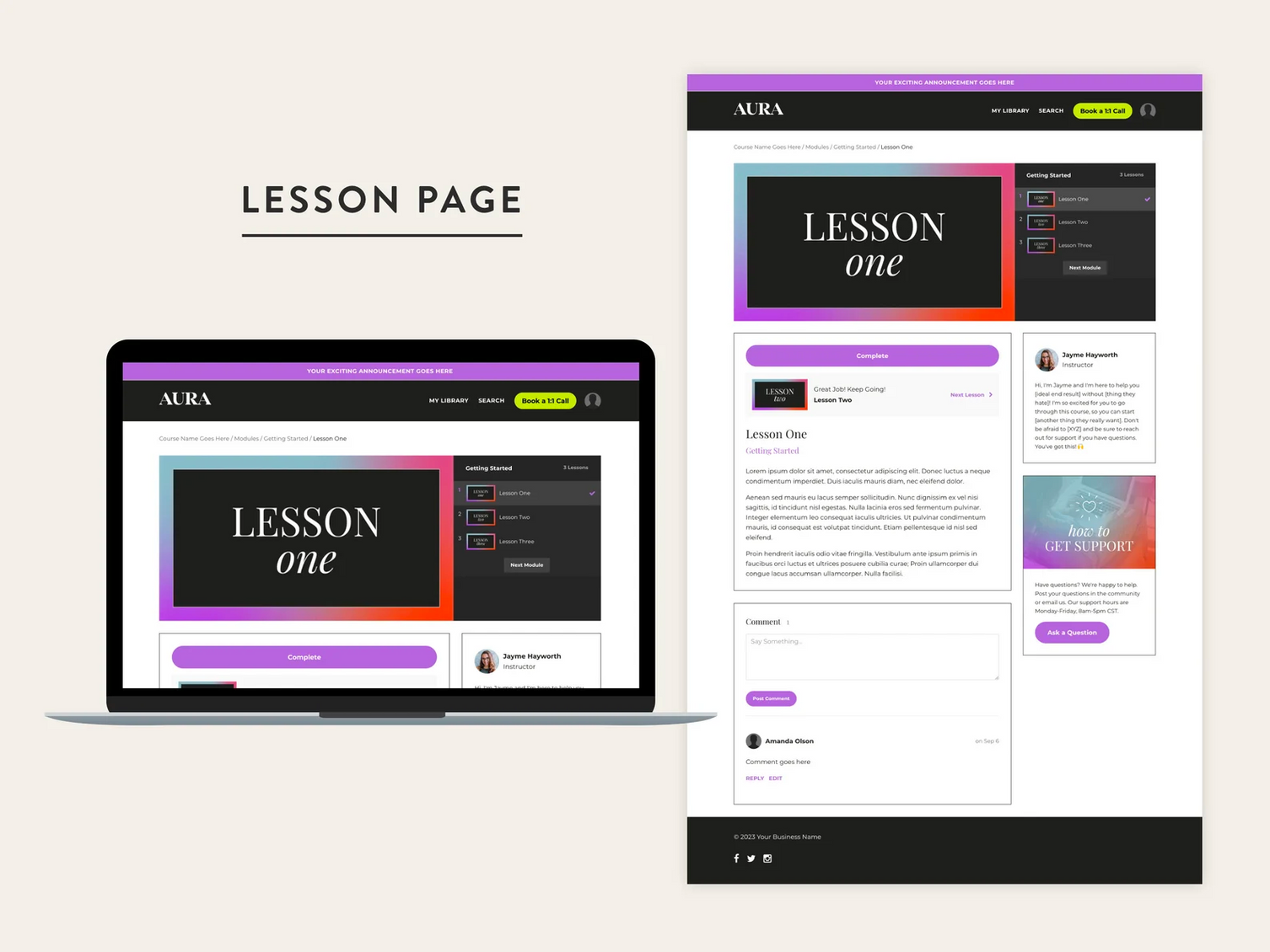 Kajabi Course Theme - Just Add Your Brand™ Template Shop