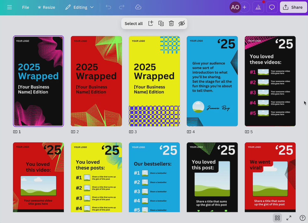2025 Spotify Wrapped Templates (Canva) – Just Add Your Brand